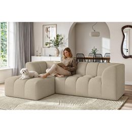 OTTO home Ecksofa &raquo;TUURE L-Form, Verl&auml;ssliche Qualit&auml;t, moderne Steppung, Breite 255cm&laquo; Bubble Optik, moderne Steppung, hoher Sitzkomfort, 