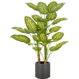 Creativ green Kunstpflanze &raquo;Dieffenbachia&laquo; mit naturgetreuer Gestaltung Kunststoff B/H/L: 100cm, 1 Stk.