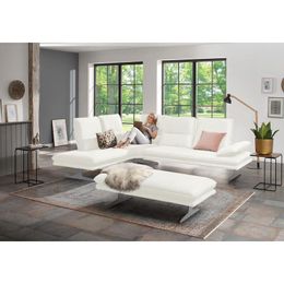 W.Schillig Ecksofa &raquo;broadway, Designsofa, toller Sitzkomfort, zeitlos, elegant, L-Form&laquo; Sitztiefenverstellung, Kopfteil- & Seitenteilverstellung, 