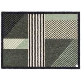 barbara becker Fu&szlig;matte &raquo;Sense, Made in Belgium&laquo; rechteckig 7 mm H&ouml;he Schmutzfangmatte, modernes Design, waschbar, auch als L&auml;ufer gr&uuml;n Obermaterial: 100% Polyamid B