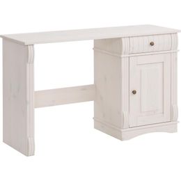 OTTO home Schreibtisch &raquo;Teresa&laquo; Ma&szlig;e (B/T/H): 120/37/73 cm, Computertisch mit Schublade, Massivholz, Breite 120 cm wei&szlig; B/H/T: 120cm x 73cm x 40cm