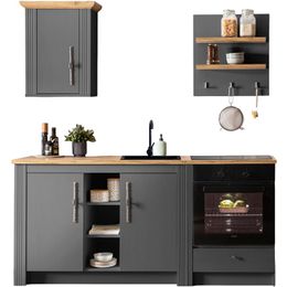 OTTO home K&uuml;chenzeile &raquo;KS-Westminster, Pantryk&uuml;che im Landhaus Stil, hochwertige Metallgriffe&laquo; Set, Breite 194 cm, Kommode, Wandpaneel, H&auml;ngeschrank 