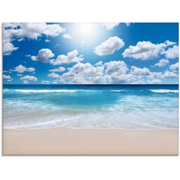 Artland Glasbild &raquo;Gro&szlig;artige Strandlandschaft&laquo; Strand 1 Stk. tlg. in verschiedenen Gr&ouml;&szlig;en blau B/H/T: 80cm x 60cm, Glasbild Strand, 1 Stk.