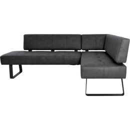 K+w Komfort & Wohnen K+W Komfort & Wohnen Eckbank &raquo;Spider II&laquo; Sitzsteppung, bequem durch Sandwichbauweise, 2 Stellma&szlig;e schwarz B/H/T: 195cm x 88cm x 165cm, Microfaser 1, 