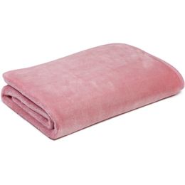 G&ouml;zze Kinderdecke &raquo;Premium Cashmerefeeling&laquo; kuschelig warm rosa Polyester B/L: 75cm x 100cm