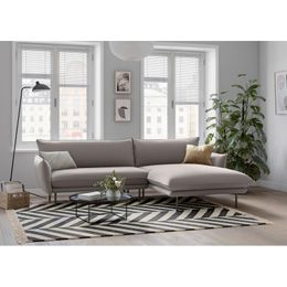 OTTO home Ecksofa &raquo;Stine L-Form&laquo; Besonderes Design durch Kissenoptik und Keder grau Struktur (100% Polyester);Struktur weich (85% Polyester/15% Nylon)