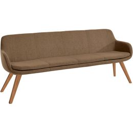 Musterring Essbank &raquo;Tavia&laquo; Stativgestell Wildeiche massiv ge&ouml;lt, Breite 180, 200 oder 220 cm braun 100% PES B/H/T: 200cm x 87cm x 66cm, Flachgewebe