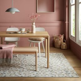 FLAIR RUGS Teppich &raquo;CHECKERBOARD&laquo; rechteckig 10 mm H&ouml;he Hoch-Tief-Effekt, Wohnzimmer, Schlafzimmer gr&uuml;n Wolle B : 120cm 1 Stk., 10mm, L: 170cm