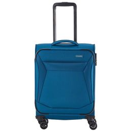 Travelite Damen Travelite Weichgep&auml;ck-Trolley &raquo;CHIOS Reisekoffer&laquo; 34 l 4 Rollen TSA-Schloss &ndash; flexibles Reisegep&auml;ck blau B/H/T: 39cm x 55cm x 20cm 34 