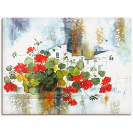 Artland Leinwandbild &raquo;Fantasie I&laquo; Blumen 1 Stk. tlg. auf Holzrahmen gespannt bunt Leinwand B/H/T: 40cm x 30cm, Leinwandbild Blumen Querformat, 1 Stk.
