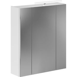 Home Affaire Badezimmerspiegelschrank &raquo;Malm&ouml;, Breite 60 cm, inkl. LED Beleuchtung, 3 Spiegelt&uuml;ren, 9 F&auml;cher&laquo; in verschiedenen Farben erh&auml;ltlich, 