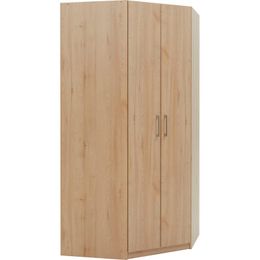 Priess Eckkleiderschrank &raquo;Lindau&laquo; braun Holzwerkstoff B/H/T: 135cm x 193cm x 54cm, T&uuml;ren: 2 Stk.