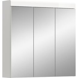 Welltime Badezimmerspiegelschrank &raquo;SIENA, Breite 80 cm, 3 Spiegelt&uuml;r, 6 Einlegeb&ouml;den, 9 F&auml;cher&laquo; Badm&ouml;bel, Badschrank, Schrank, Bad, Spiegel, 