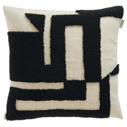 Musterring Dekokissen &raquo;Slow&laquo; aufwendig bestickt schwarz Polyester B/L: 45cm x 45cm, 1 Stk.