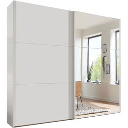 Wiemann Schwebet&uuml;renschrank &raquo;Korfu&laquo; hochwertige Beschl&auml;ge wei&szlig; Glas, Holzwerkstoff B/H/T: 197,3cm x 217cm x 67cm, T&uuml;ren: 2 Stk.