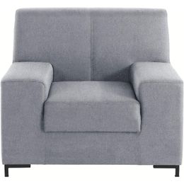 DOMO collection Sessel &raquo;Ledas kubisch und komfortabel, flache Armlehnen, eleganter Fu&szlig;,&laquo; in vielen Farben erh&auml;ltlich grau 95% Polyester, 5% Nylon 