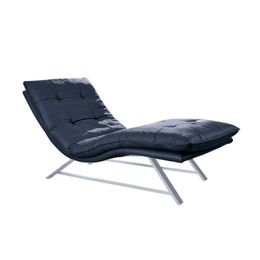 W.Schillig Relaxliege &raquo;daily dreams&laquo; in Waffelkissen-Optik, wahlweise mit Motor, Kufengestell, in 2 Breiten blau Longlife Xtra-Leder Z59: Glattleder 