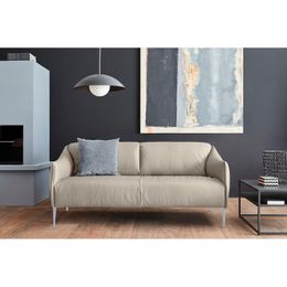 W.Schillig 2,5-Sitzer &raquo;sally Designsofa, Loungesofa, bequem, schmale Armlehnen, Breite 194cm&laquo; mit Metallf&uuml;&szlig;en in Silber matt, Breite 194 cm grau 