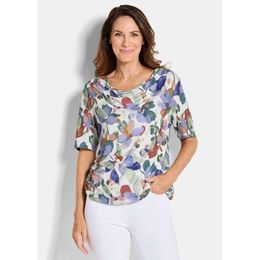 GOLDNER Kurzgr&ouml;&szlig;e: Cityshirt mit floralem Print in bunt / gemustert | Gr.: 25