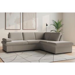 Sit & More sit&more Ecksofa &raquo;Moreno L-Form, B: 238 cm&laquo; mit Armteilverstellung, optional Schlaffunktion grau 95% Polyester, 5% Polyamid B/H/T: 238cm x 82cm x 