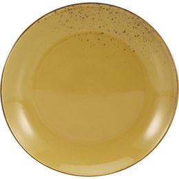 Creatable Speiseteller &raquo;Essteller NATURE COLLECTION&laquo; Teller Set f&uuml;r 6 Personen, &Oslash; 27 cm, Steinzeug, flache Teller gelb Steinzeug 27cm