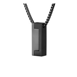 BOSS Herren BOSS Kette mit Anh&auml;nger &raquo;CANDOR JEWELRY&laquo; schwarz Edelstahl, L: 70 B: 2mm