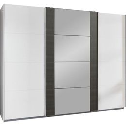 wimex Schwebet&uuml;renschrank &raquo;Bern Schiebet&uuml;renschrank&laquo; Schrank mit zus&auml;tzlicher Innenausstattung, Garderobe wei&szlig; Holzwerkstoff B/H/T: 313cm x 210cm x 64cm, 