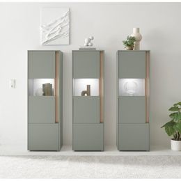 Home Affaire Wohnwand &raquo;City/Giron, moderne Anbauwand, Komplettset in vielen Farben verf&uuml;gbar&laquo; Set, 3 Stk. tlg. gr&uuml;n Holzwerkstoff B/H/T: 190cmcm x 