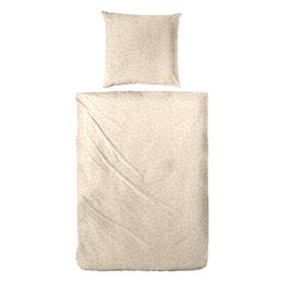 Primera Bettw&auml;sche &raquo;Renforce-Bettw&auml;sche Leo&laquo; 2 beige Renforc&eacute;, Obermaterial: 100% Baumwolle B/L: 135cm x 200cm, 1 Stk., 1 Stk., Renforc&eacute;, B/L: 80cm x 80cm, 2