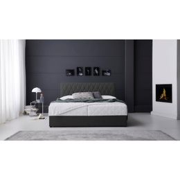 ATLANTIC HOME COLLECTION Boxbett &raquo;"Benita", inkl. Bettkasten&laquo; erh&auml;ltlich in verschiedenen Gr&ouml;&szlig;en, inkl. Taschen-Federkernmatratze grau Bezug Bett: 100