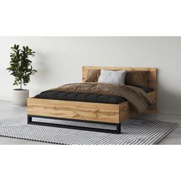 Home Affaire Bettgestell &raquo;Bronne, Topeseller, Industrial Design&laquo; In den Breiten 140cm, 160cm und 180cm, Stauraumbett in drei Breiten, stabil mit Kufen