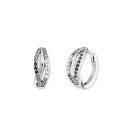 Engelsrufer Damen Paar Creolen &raquo;Yin Yang Infinity Ocean Shade&laquo; Made in Germany - mit Zirkonia (synth.) silber 16mm, Silber 925 (Sterlingsilber)