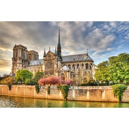 papermoon Fototapete &raquo;Notre Dame de Paris&laquo; bunt Vlies B/L: 3m x 2,23m, Bahnen: 6 Stk.