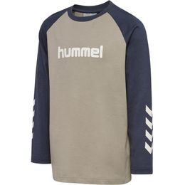 Hummel Shirt "Hmljr Logo T-Shirt L/S" in Khaki | Gr.: 146/152