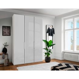 Wiemann Faltt&uuml;renschrank &raquo;Monaco&laquo; mit Glasfront sowie hochwertigen Beschl&auml;gen wei&szlig; Floatglas, Holzwerkstoff B/H/T: 148,4cm x 236cm x 58cm, T&uuml;ren: 3 