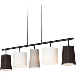 Briloner Leuchten Pendelleuchte &raquo;4009055 SHADES&laquo; E14 Warmwei&szlig; H&auml;ngelampe, 96x120cm, Grau-Schwarz-Wei&szlig;, max.40W, E14, Esszimmer silber Einheitsgr&ouml;&szlig;e