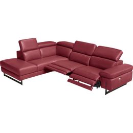 Egoitaliano Ecksofa &raquo;Candice, elegant, edel und bequem, erstklassiger Sitzkomfort, L-Form&laquo; inkl. 2 elektrischer Relaxfunktionen, Bedienung &uuml;ber Taste an Armlehne 