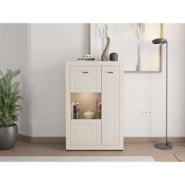 Home Affaire Highboard &raquo;Warwick, Hochkommode, Vitrine, Glasvitrine, Kombi-Highboard&laquo; Modernes Highboard: Kaschmir-Dekor, 2 T&uuml;ren, Hei&szlig;folienpr&auml;gung 