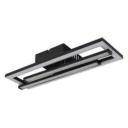 Globo LIGHTING LED Deckenleuchte &raquo;HIGHWAY&laquo; LED-Modul 1 Stk. Warmwei&szlig; Deckenlampe, Kristalle, beweglich, Wohnbereich, Essbereich, Flur schwarz 1 Stk.