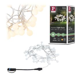 Paulmann LED-Lichterkette &raquo;Plug & Shine IP44 5m 24V 3.000K 48x2lm&laquo; 1 Stk.-flammig schwarz Flammen 1 Stk., Gesamtl&auml;nge 5m