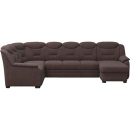COTTA Wohnlandschaft &raquo;Marcus U-Form&laquo; wahlweise mit Schlaffunktion & Stauraum grau 100% Polyester B/H/T: 330cm x 99cm x 211cm, Struktur soft, Recamiere