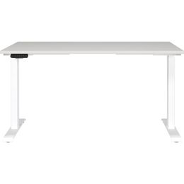 Germania Schreibtisch &raquo;Jet&laquo; moderne Farbvariationen, Breite 120/140/160/180 cm, Made in Germany wei&szlig; B/H/T: 140cm x 72cm x 80cm, Gestellfarbe wei&szlig;