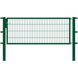 Alberts Zauneinzelt&uuml;r &raquo;Flexo&laquo; 200 cm Breite, in versch. H&ouml;hen gr&uuml;n Stahl B/H: 200cm x 80cm