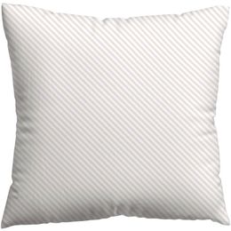 Schlafgut Kissenbezug &raquo;Premium Kissenbezug Woven Fade Satin (1 St)&laquo; Ton-in-Ton Rei&szlig;verschluss, Fadendichte von 300tc, Streifen, OEKO Tex wei&szlig; Mako-Satin, 