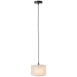 Brilliant Pendelleuchte &raquo;Odar&laquo; E27 1 Stk. 125,5 cm H&ouml;he, &Oslash; 22 cm, E27, Metall/Textil/Papier, schwarz/beige schwarz 1, &Oslash; 22cm H: 125,5cm, 1 Stk.
