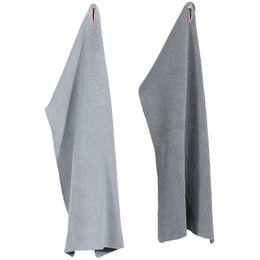 Pad Geschirrtuch &raquo;MONTE&laquo; Wischtuch, 100% Baumwolle, 30x45 cm, Uni Farben, Strickoptik grau 100% Baumwolle 2, 100 % Baumwolle