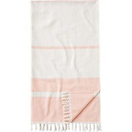 Egeria Hamamtuch &raquo;Pestemal Herri&laquo; 100x180 cm, mit Muster & Fransen, ideal als Strandtuch rosa Hamam Frottier, Obermaterial: 100% Baumwolle B/L: 100cmx180cm, 