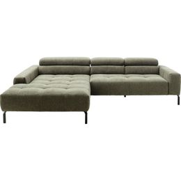 Home Affaire Ecksofa &raquo;Claya Move, L-Form, Kopf- & R&uuml;ckenverstellung, Breite 293 cm&laquo; Moderne Steppung, weicher Polsteraufbau & saugroboterfreundliche 