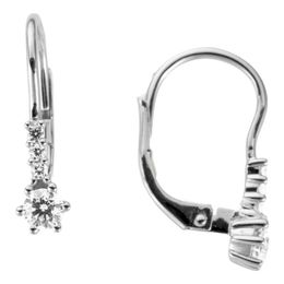 Firetti Damen Paar Ohrstecker &raquo;Schmuck Geschenk Gold 333 Ohrschmuck Ohrringe Lab Grown&laquo; mit Brillanten silber 0,32, 0,32 VS = sehr kleine Einschl&uuml;sse,