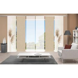 Vision S Schiebegardine &raquo;IRLOS 6er SET&laquo; Paneelwagen 6 Stk. tlg. Schiebevorhang Digidruck 6er Set IRLOS beige Polyester 260cm, Paneelwagen, 60cm